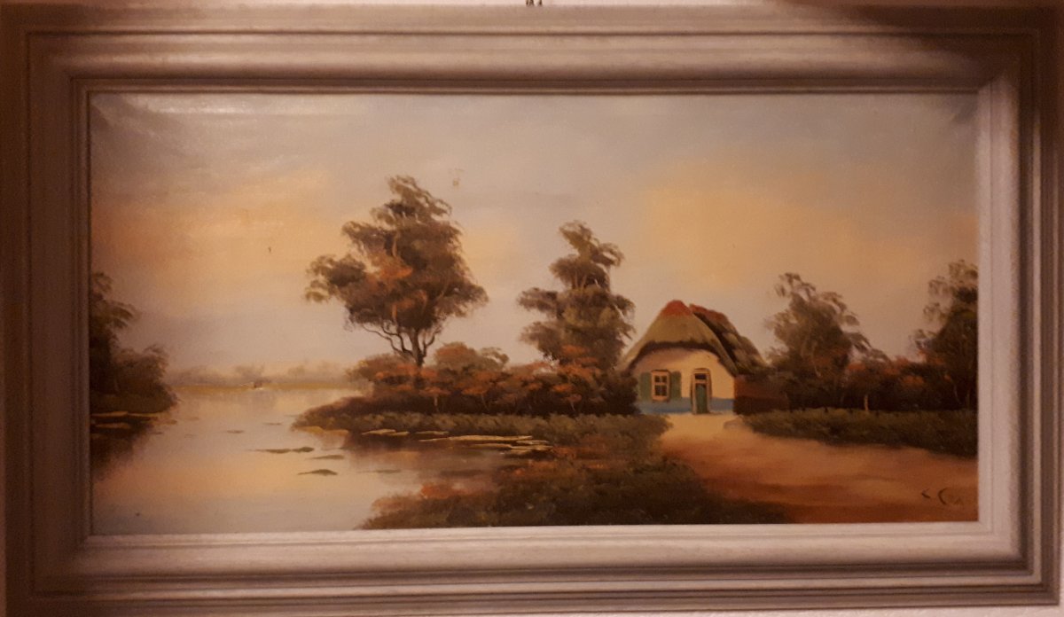 Schilderij van C Cox