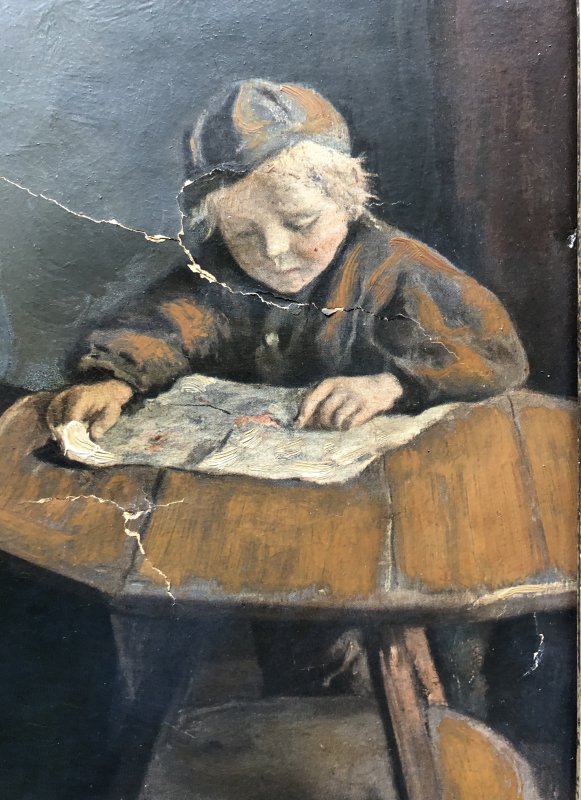 Oud schilderij zonder signatuur.