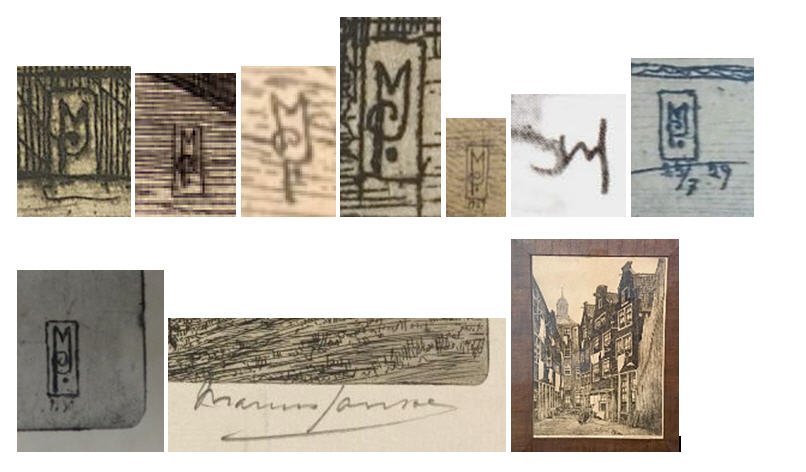 Determinatie gevraagd ets (Janssen?) met monogram